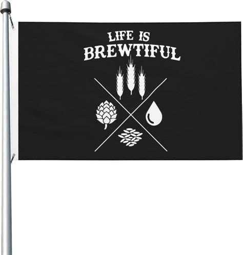 Life Is Brewtiful Beer Flag 3x5 Ft Outdoor Decoration Banner Yard Flag