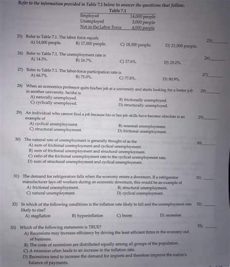 Solved Refer To The Information Provided In Table 71 Below