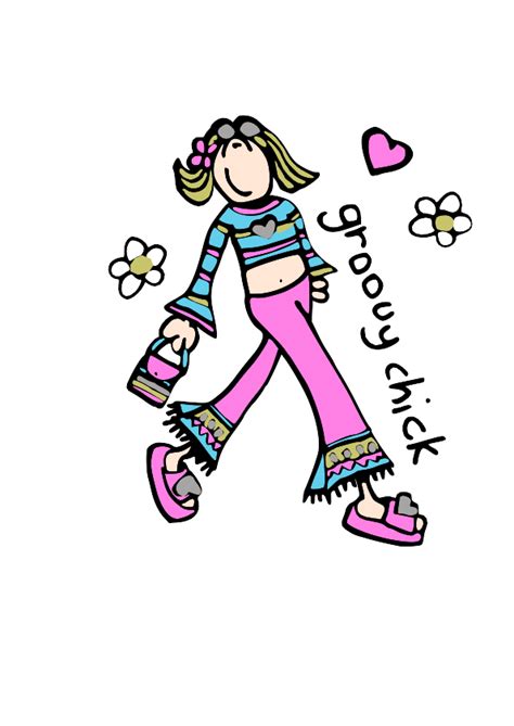 Standing Groovy Chick Svg Kirstymts