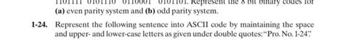 Solved A Even Parity System And B Odd Parity System