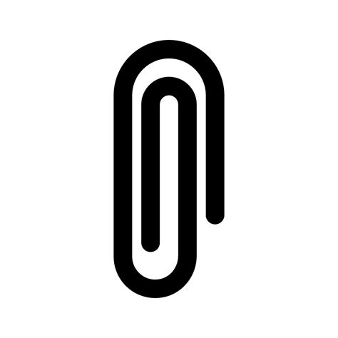 Paper Clip Icon Paperclip Symbol Black And White Paperclip Vector