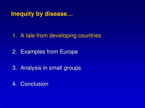 Ppt Inequity By Disease A New Challenge Powerpoint Presentation