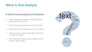 A Gentle Introduction To Text Analysis Ppt