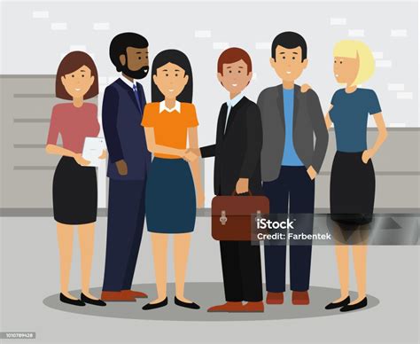 Konsep Kolaborasi Jabat Tangan Tim Bisnis Ilustrasi Stok Unduh Gambar