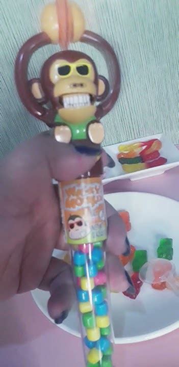 Shorts Monkey 🐒🍭very Satisfying Candies With Sounds Funny Effect😂