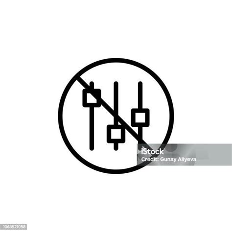 禁止混頻器 圖示移動概念和網路應用圖示的禁止標誌元素細線圖示用於網站設計和開發應用開發高級圖示向量圖形及更多停止標誌圖片 Istock