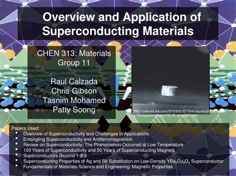 Ppt Overview And Application Of Superconducting Materials Powerpoint Presentation Id2053434