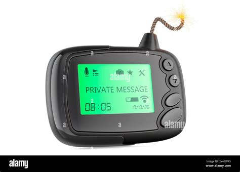 Pager Explosions Pager Attack Concept Pager Shaped Like Bomb With