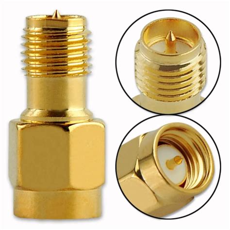 Wifi Antenna Connector RPSMA Female To SMA Male Coaxial Connector Adapter Adaptor RP SMA F To