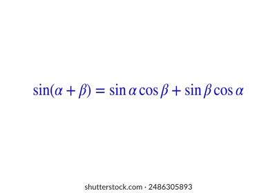 Trigonometry Formulas Maths Illustration Various Education Stock Vector