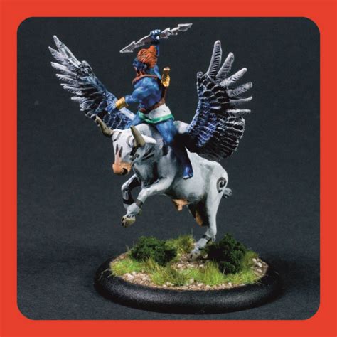 Winged Bull And Rider Rapier Miniatures