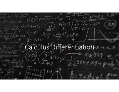 Calculus Differentiation Pdf