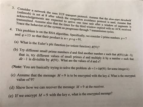 Consider A Network The Uses Tcp Transport Protocol