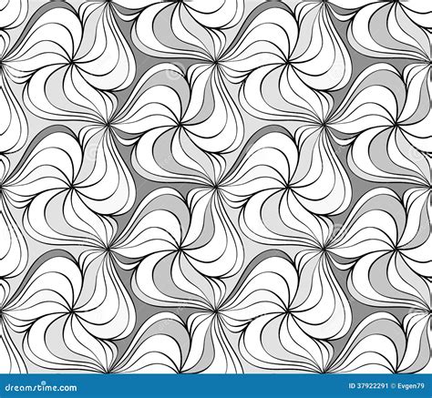 seamless monochrome pattern 15 stock vector illustration of outline line 37922291