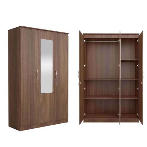Engineered Wood Es15 Three Door Wooden Wardobe With Locker At ₹ 25000