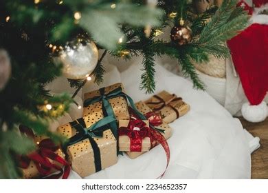 Stylish Christmas Gifts Under Christmas Tree Stock Photo Shutterstock