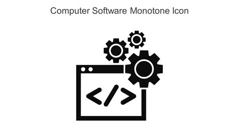 Computer Software Monotone Icon In Powerpoint Pptx Png And Editable Eps