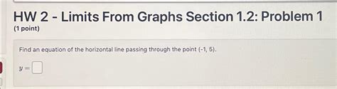 Solved Hw 2 ﻿limits From Graphs Section 12 Problem 1 1