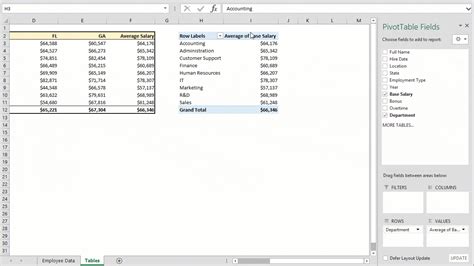 data analysis in excel pivottables versus formulas