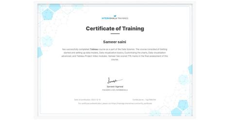 Sameer Saini On Linkedin Successfully Completed The Tableau Training