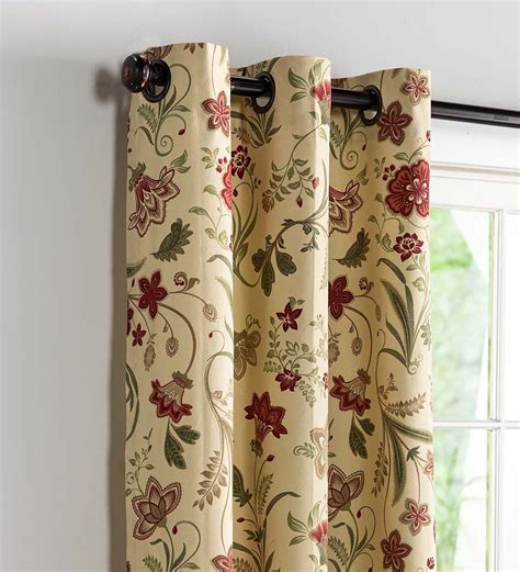 Jacobean Thermalogic Grommet Top Curtains 84l Pair Double Width