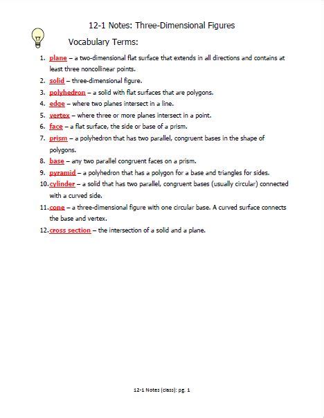 Chapter 12 Notes Mrs Laycocks Prealgebra Class