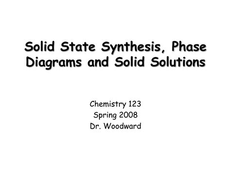PPT Solid State Synthesis Phase Diagrams And Solid Solutions PowerPoint Presentation ID
