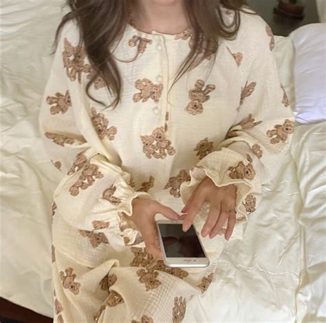 곰돌이잠옷 상하세트 홈웨어 파자마파티 여성 중학생 우정 커플 시밀러룩 순면 곰 캐릭터