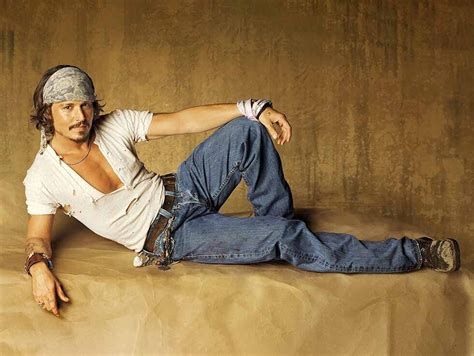 Celebrity Photos Posters Johnny Depp Hot Smile Bandana Pose On Floor