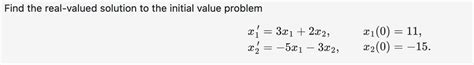 Solved Find The Real Valued Solution To ﻿the Initial Value