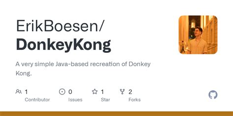 Github Erikboesen Donkeykong A Very Simple Java Based Recreation Of Donkey Kong