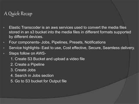 Elastic Transcoder On Aws Ppt Elastic Transcoder On Aws Ppt