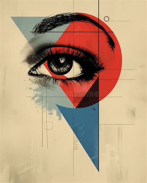 Abstract Expressionist Bauhaus Eye Concert Poster Canvas Painting