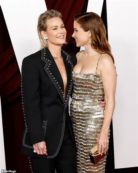 Sophia Bushs Girlfriend Ashlyn Harris Goes Braless Under Tux As They
