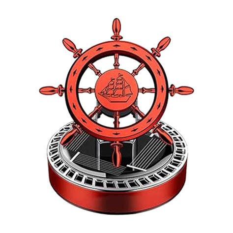 Car Solar Energy Aromatherapy Diffuser Rotating Boat Helm Perfume