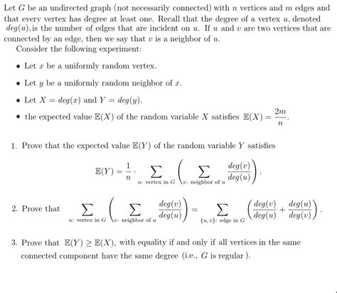 Let G Be An Undirected Graph Not Necessarily