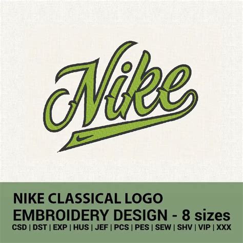 Nike Classical Logo Embroidery Design Buy Now