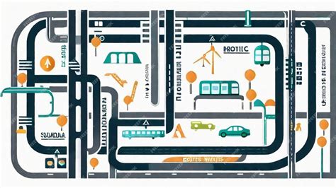 Premium Photo Public Transportation System Map And Routes