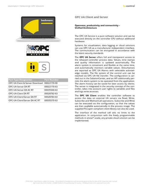 Softwareopc Ua Clientserveren Pdf Server Computing Software