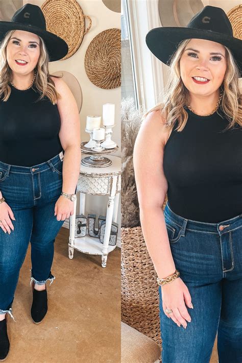 On The Lookout High Neck Ribbed Tank Top Bodysuit In Black Shopperboard