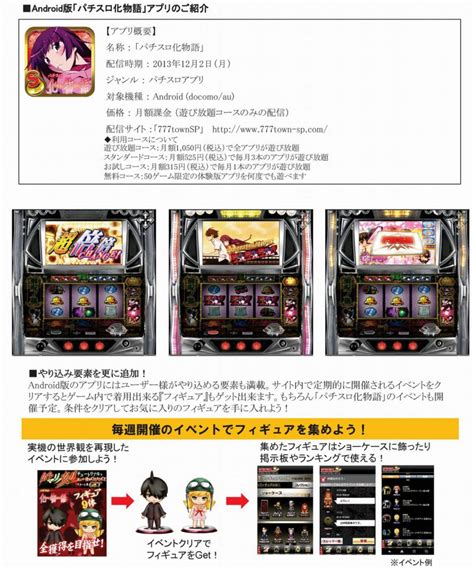 サミーネットワークス Android向けパチンコ・パチスロサービス「777townsp」でホールで好評稼働中の「パチスロ化物語」アプリ配信開始