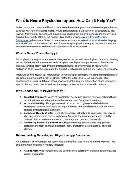 Ppt What Is Neuro Physiotherapy And How Can It Help You Powerpoint
