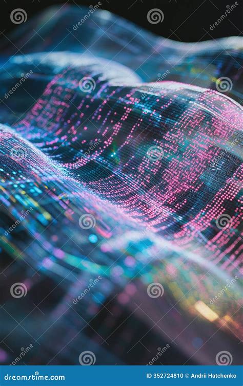 Dramatic Binary Signal Cascade Creating A Digital Waterfall Effect With Matrix Code Seamlessly