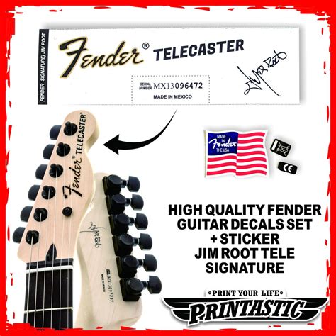 Stratocaster Jazz Bass Guitar Waterslide Decal Shopee Philippines