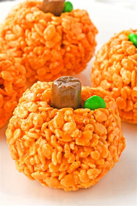 Pumpkin Rice Krispie Treats Trop Rockin