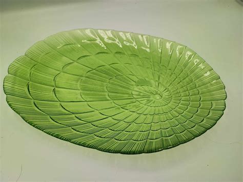 Art Deco Green Glass Plate 1920s For Sale At Pamono