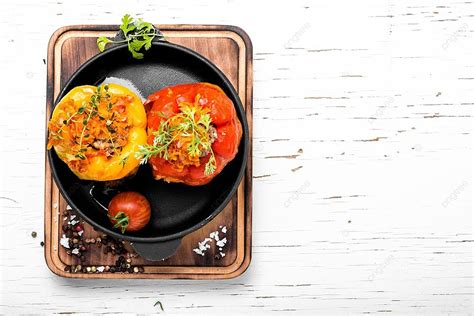 Gambar Background Paprika Panggang Vektor Dan File Psd Untuk Unduh