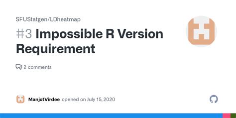 Impossible R Version Requirement · Issue 3 · Sfustatgenldheatmap · Github