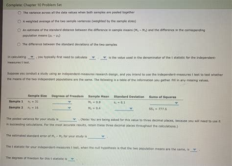 Solved Complete Chapter 10 Problem Set Back To Assignment