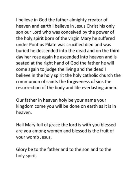 I Believe In God The Father Almighty Creator Of Heaven And Earth I
